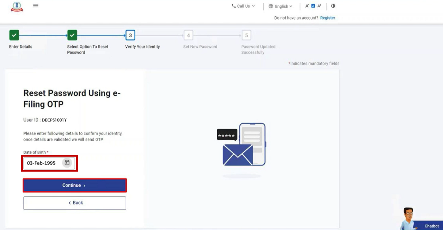How to reset your password - Free Tax Filer